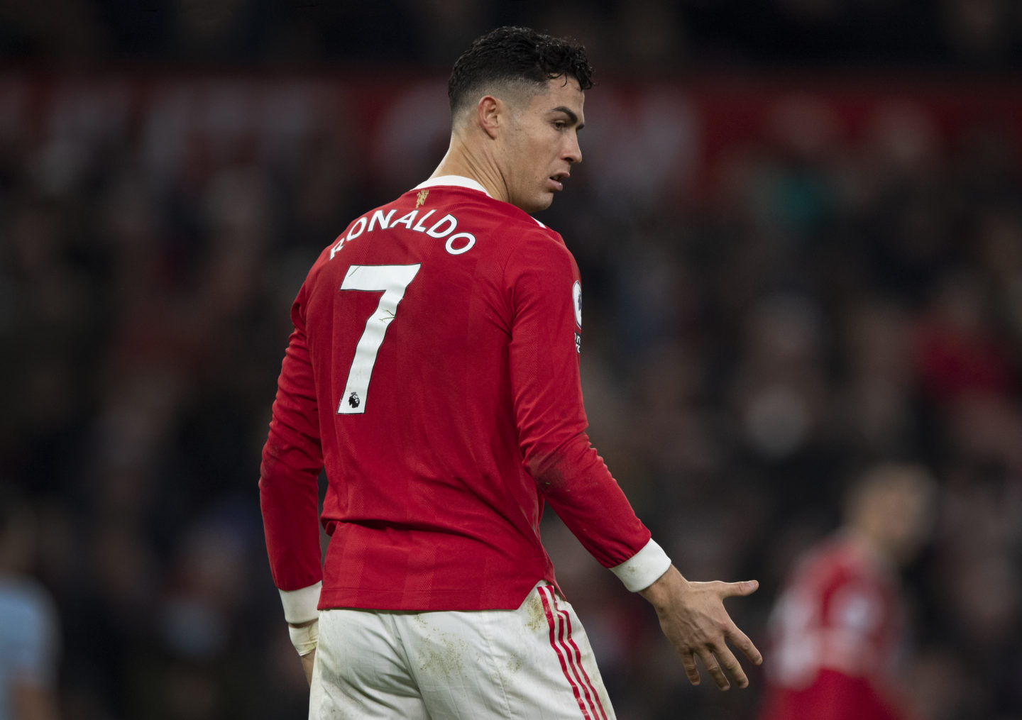 Cristiano Ronaldo pictured with his son training in Manchester United gear