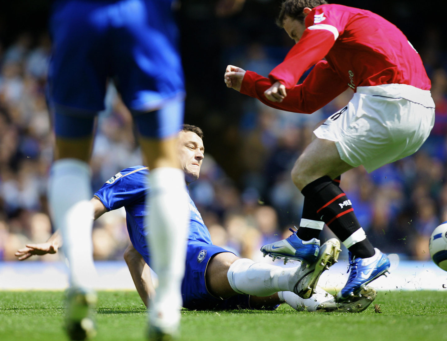 Watch Wayne Rooney's tackle which left John Terry screaming in pain
