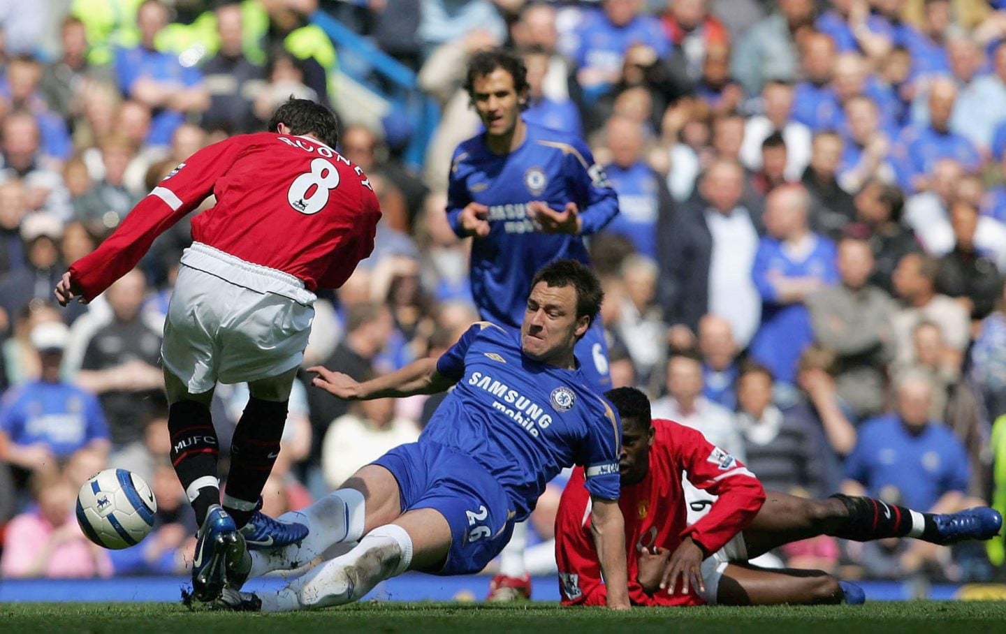 Watch Wayne Rooney's tackle which left John Terry screaming in pain