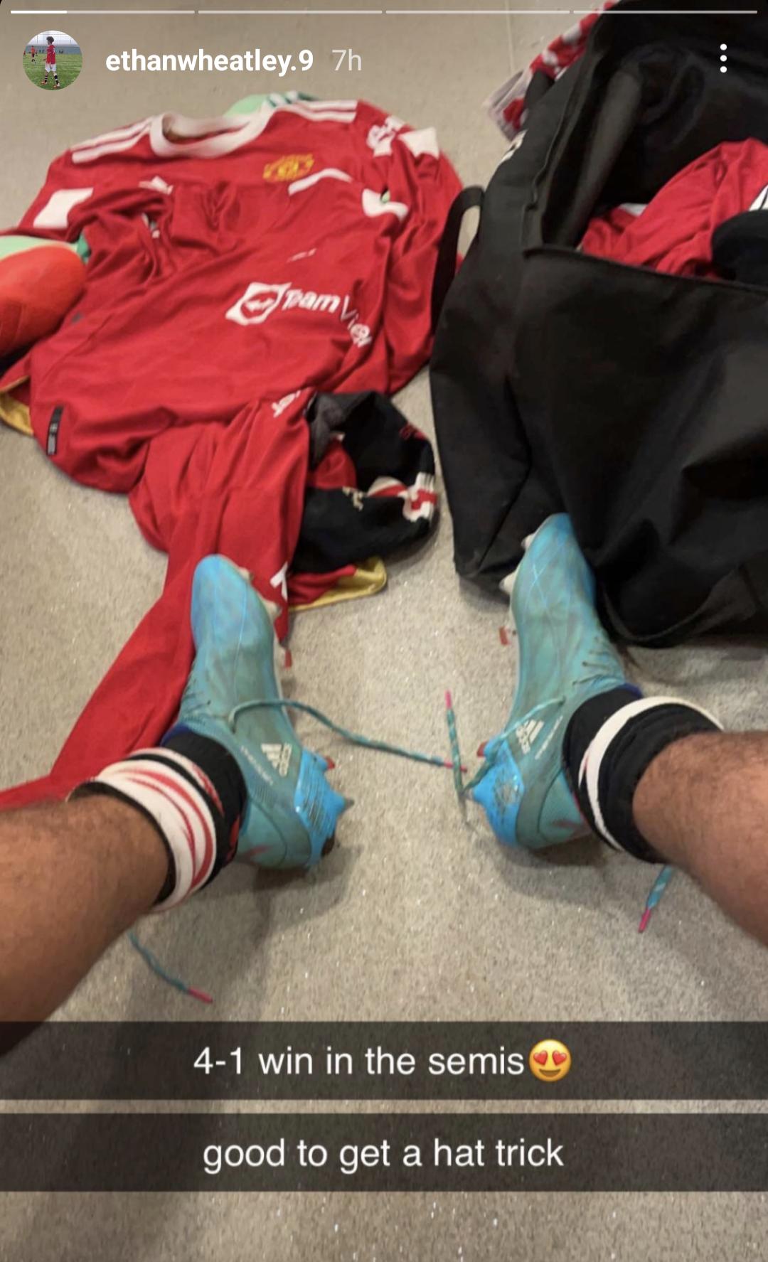 Ethan Wheatley scores academy hat-trick days after United u18s debut