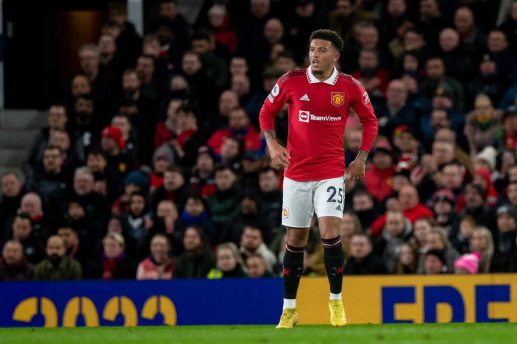 Jadon Sancho makes first assist for Manchester United since March