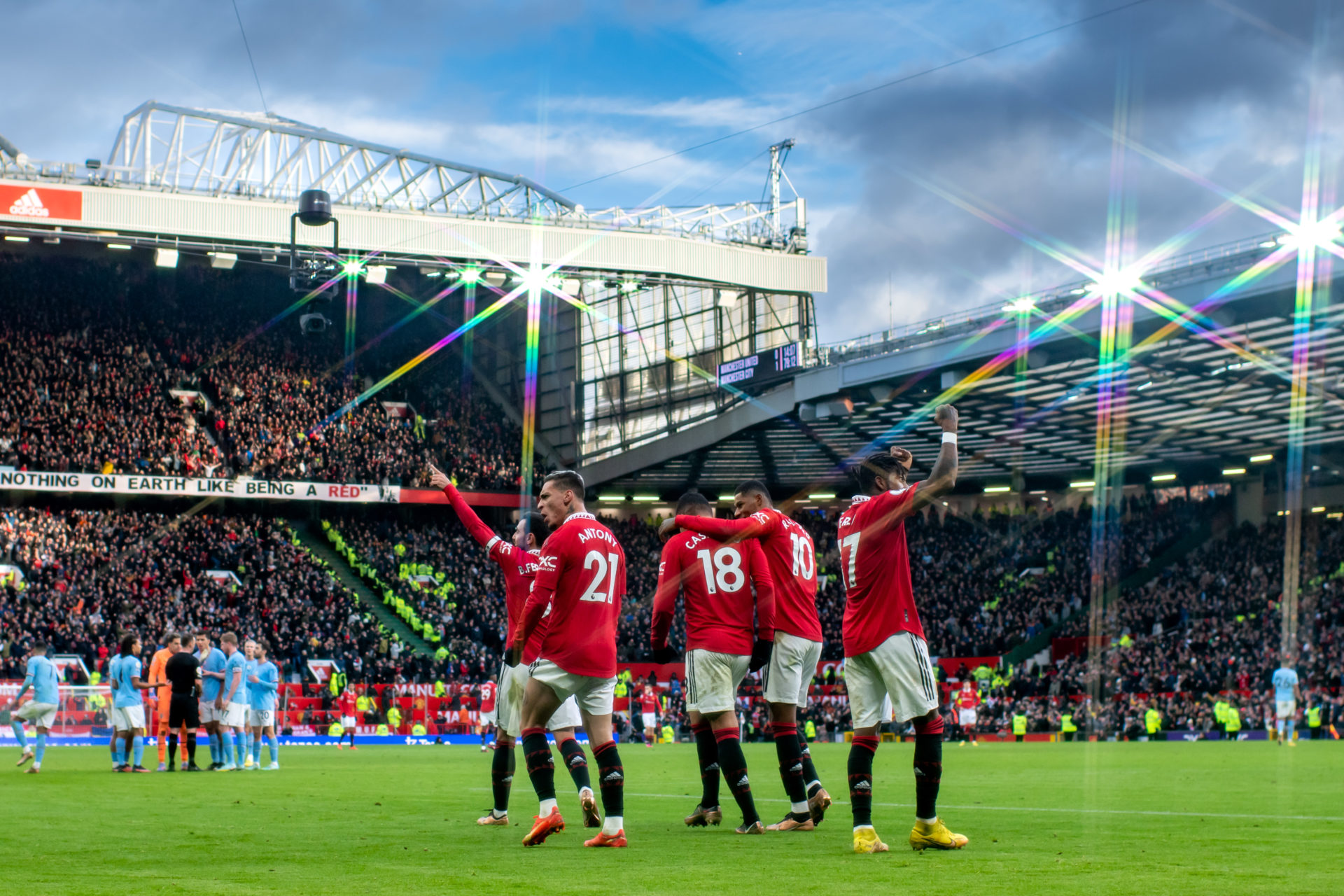 Ander Herrera and Eric Bailly react to Manchester United victory