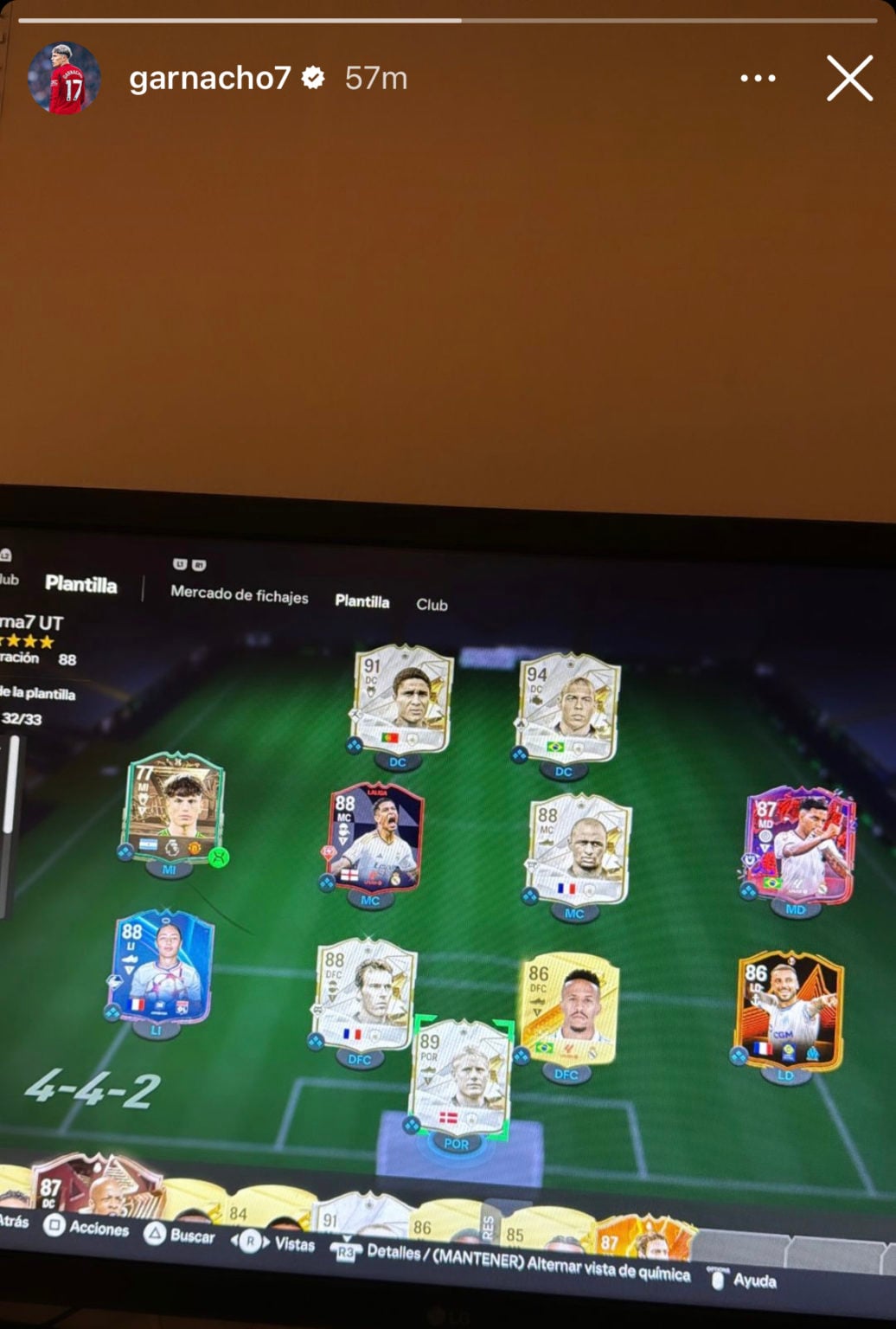 Alejandro Garnacho shares his FC24 Ultimate Team, and gets roasted by ...