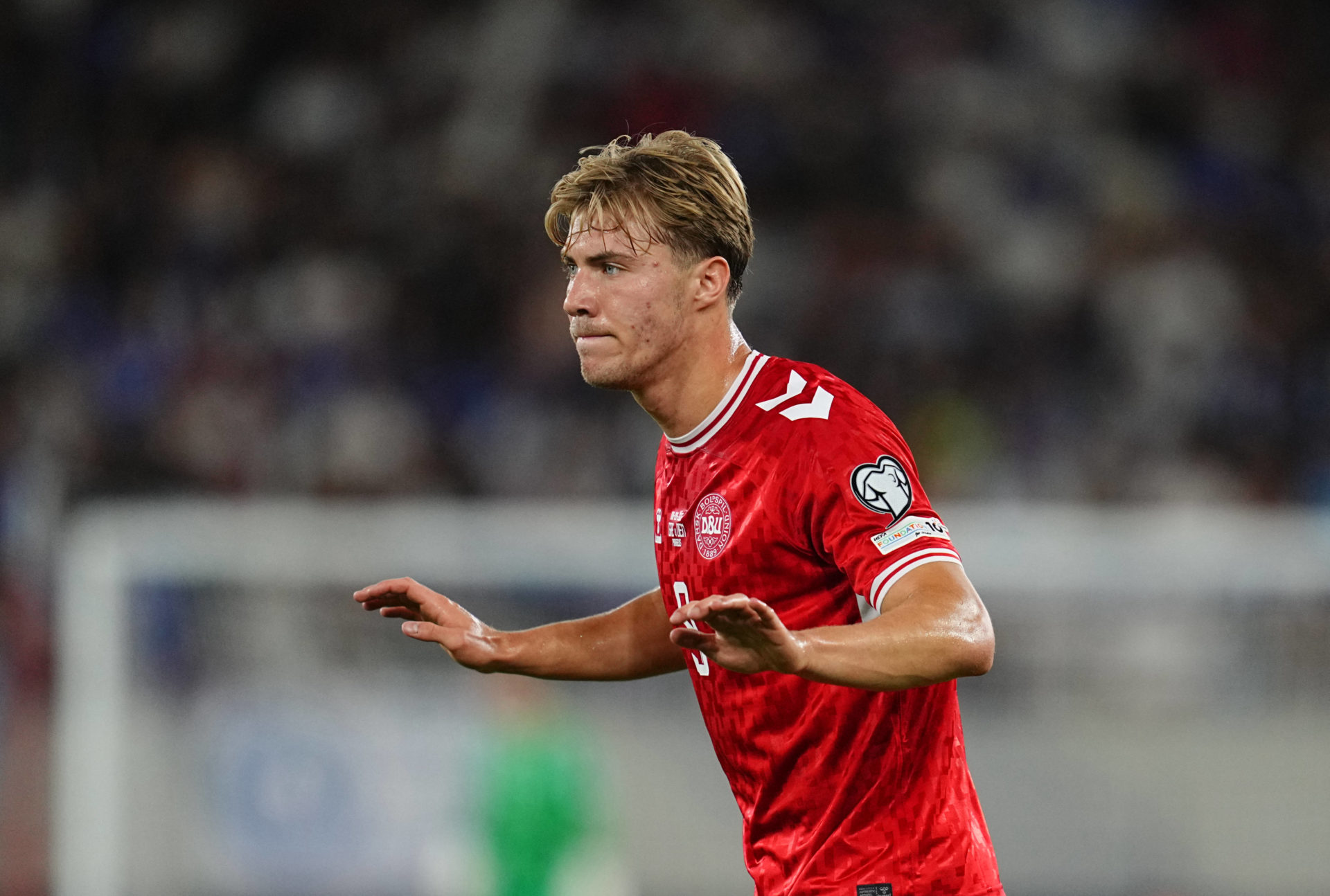 Rasmus Hojlund criticised after what he did after scoring for Denmark ...