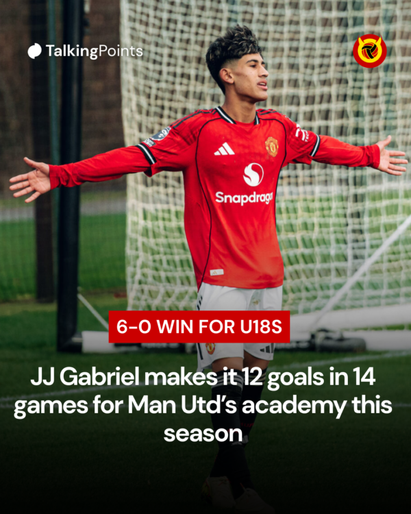 JJ Gabriel and Kai Rooney score to lead Man Utd U18s to thumping 6-0 ...