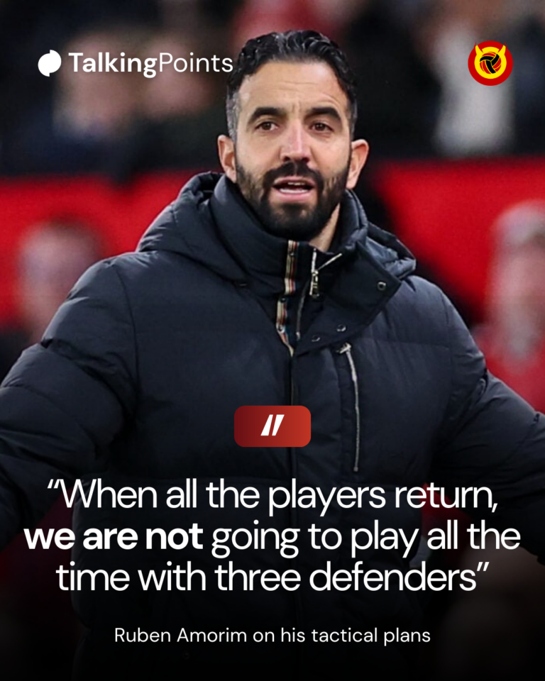Ruben Amorim's revelation about the true timing of his formation change ...