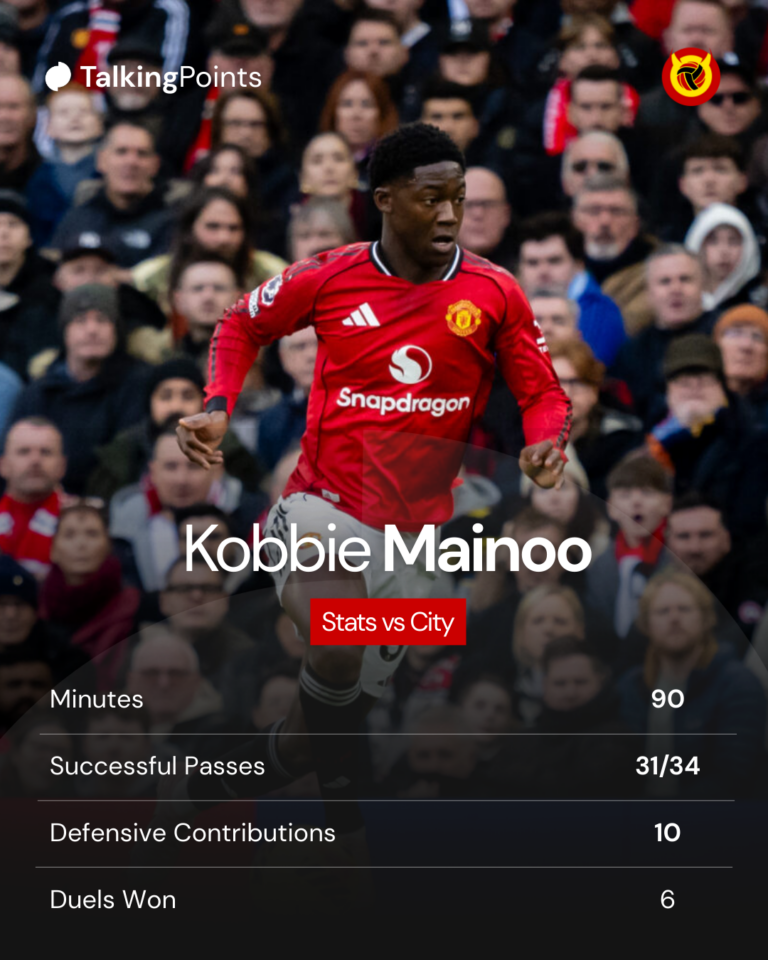 Kobbie Mainoo did three things against Man City and each was a clear ...