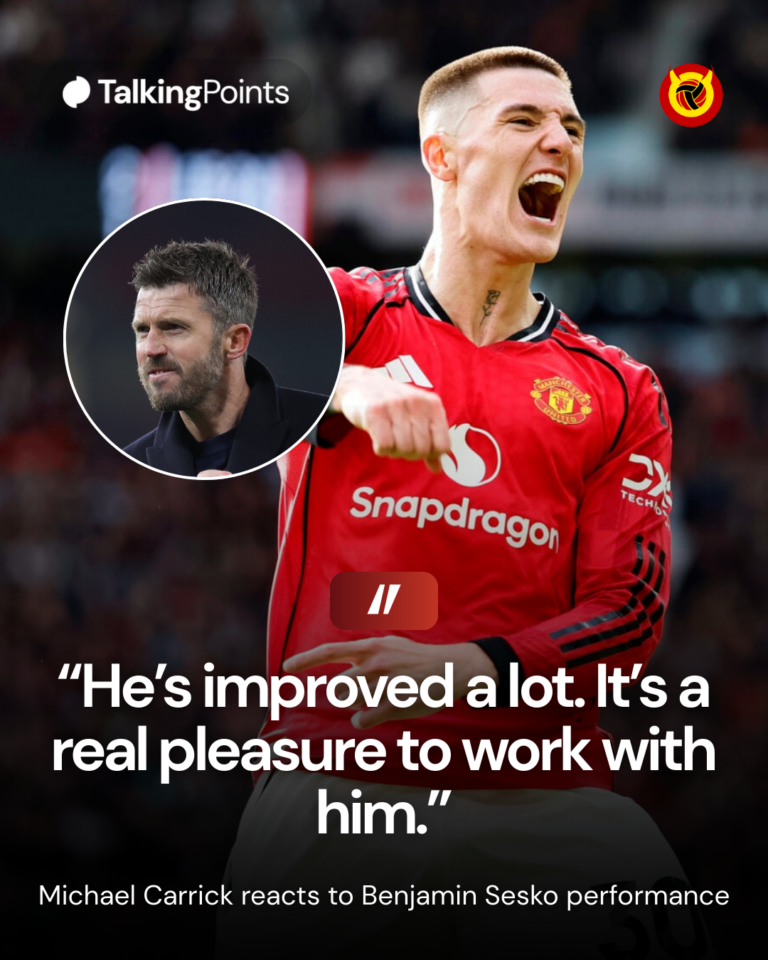 How Benjamin Sesko's Man Utd scoring streak compares to his best goal ...